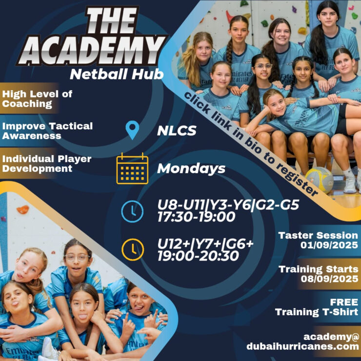 The Academy Netball Hub at NLCS 2025/26 Season - Dubai Hurricanes